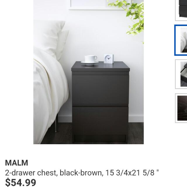 2x IKEA MALM End Tables, Furniture & Home Living, Furniture, Other Home ...