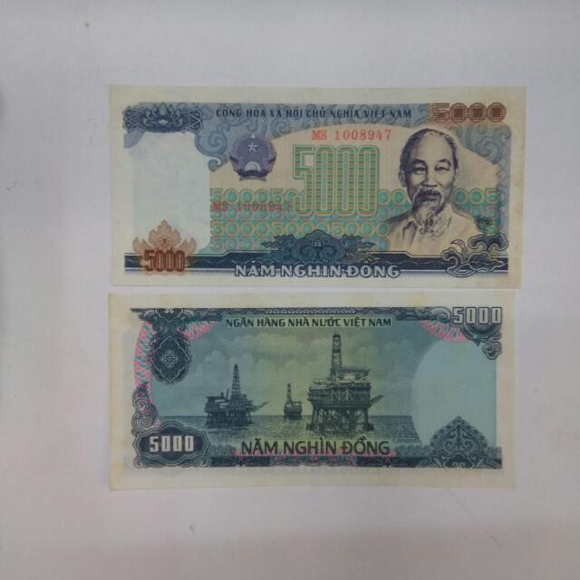 Vietnam 5000 Dong 1987 Issue, Hobbies & Toys, Memorabilia ...