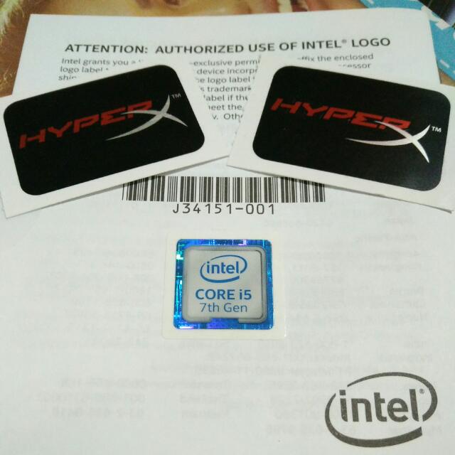 7th Gen I5 And HyperX Stickers, Computers & Tech, Parts & Accessories ...