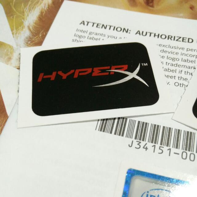 7th Gen I5 And HyperX Stickers, Computers & Tech, Parts & Accessories ...