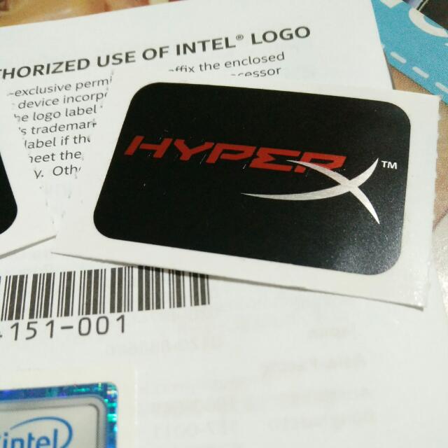 7th Gen I5 And HyperX Stickers, Computers & Tech, Parts & Accessories ...