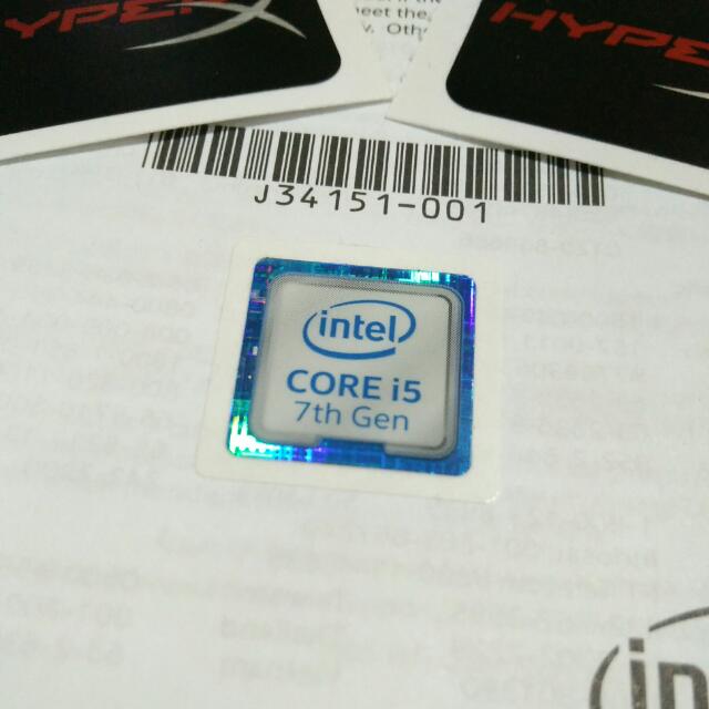 7th Gen I5 And HyperX Stickers, Computers & Tech, Parts & Accessories ...