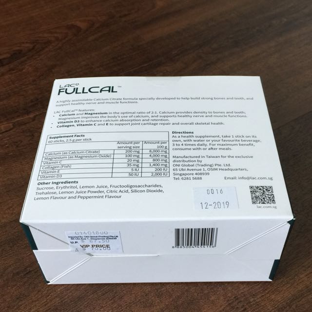 LAC FullCal, Health & Nutrition, Health Supplements, Vitamins ...