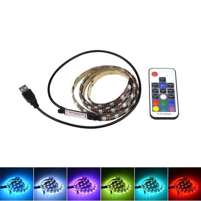 LED RGB LIGHT 2 meter, Furniture & Home Living, Lighting & Fans ...