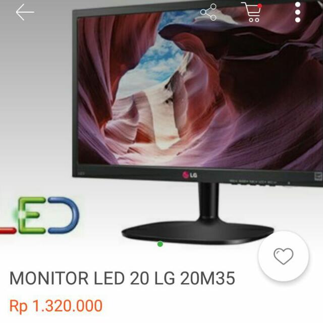 Monitor LED LG 20inch, Elektronik, Komputer, Desktop di Carousell