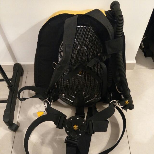 Poseidon Platform Backplate BCD Uncut Harness.. Three Way Buckle. Dive ...