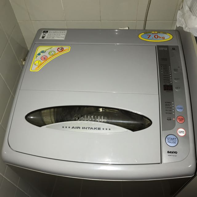 Sanyo ASW-F101AT Top Load 7kg Washing Machine, TV & Home Appliances ...