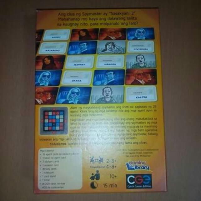 Codenames Philippine Edition, Hobbies & Toys, Toys & Games on Carousell