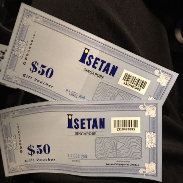 Isetan Vouchers Worth $100, Tickets & Vouchers, Vouchers on Carousell