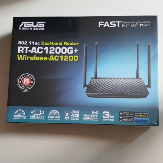 New Asus ROUTER RT-AC1200G+, Computers & Tech, Parts & Accessories ...