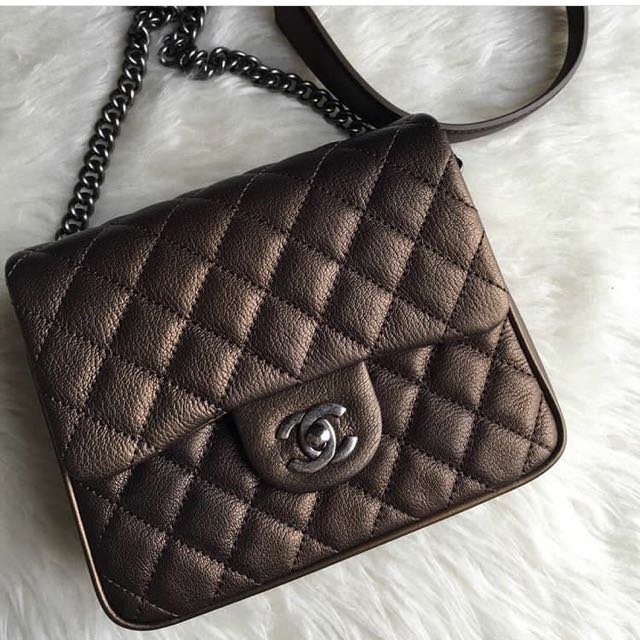 Chanel Rock in Rome Iridescent Bronze Caviar in RHW, Luxury, Bags ...