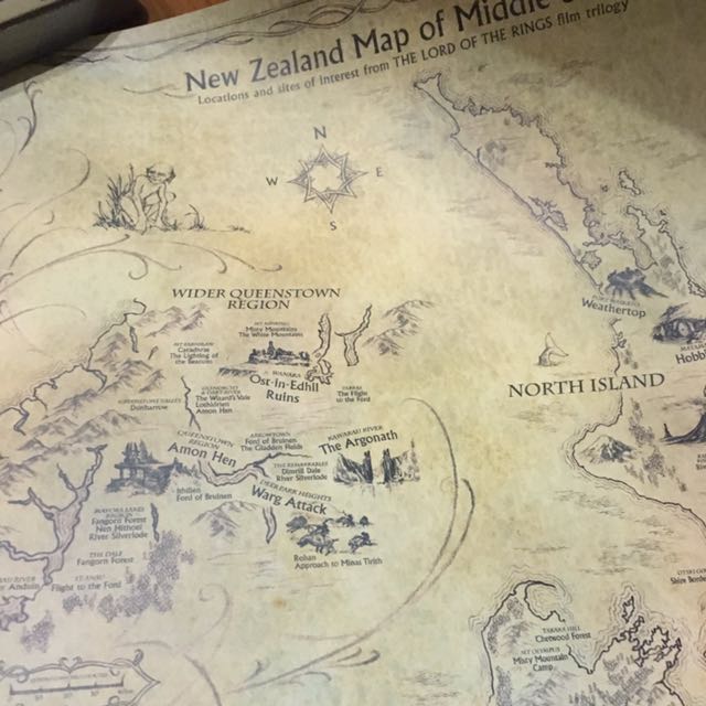 Original Wetaworks New Zealand Map Of Middle Earth (Lord Of The Rings ...