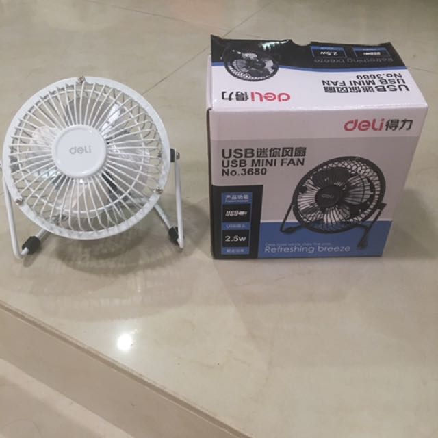 Deli USB Fan No.3680, Furniture & Home Living, Lighting & Fans, Fans on ...