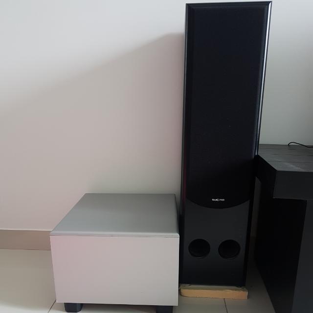 Kenwood amplifier and speakers + woofer, Audio, Soundbars, Speakers ...