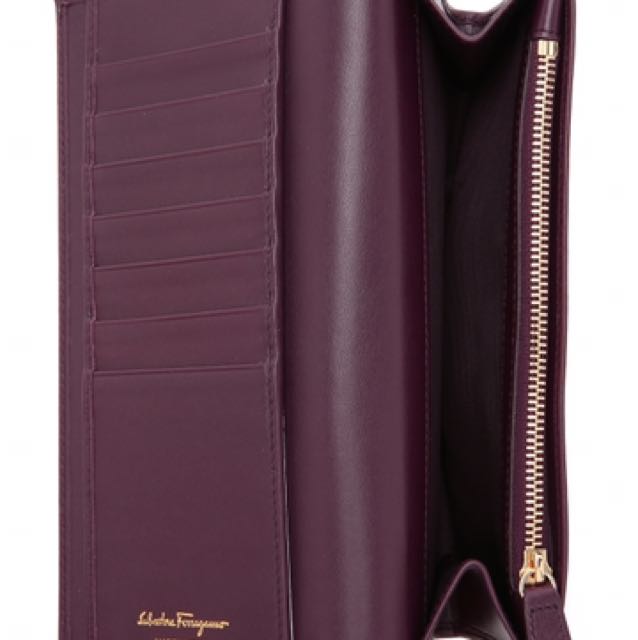 Salvatore Ferragamo Miss Vara Bow Wallet In Burgundy, Women's Fashion, Bags & Wallets, Wallets ...