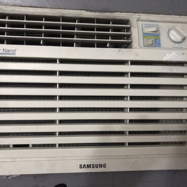Samsung silver nano Window Type AC .5hp, TV & Home Appliances, TV ...