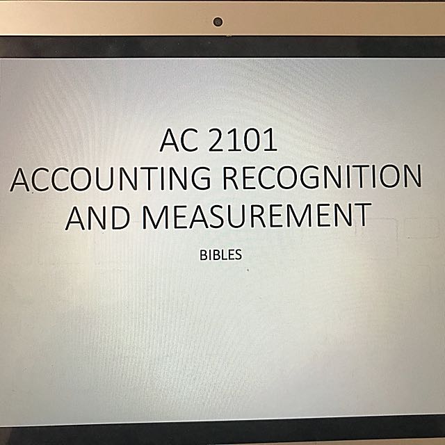 AC 2101 Accounting Recognition And Measurement, Hobbies & Toys, Books ...