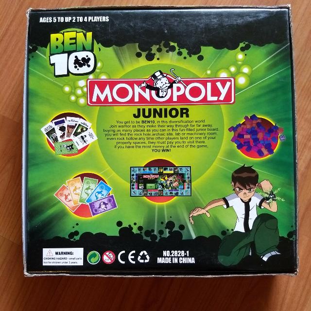 Ben 10 Monopoly Junior Set, Hobbies & Toys, Toys & Games on Carousell