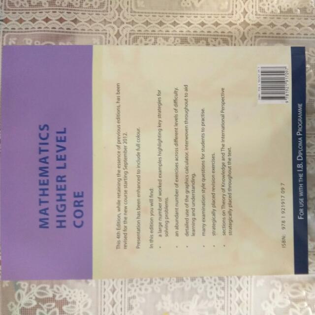 Mathematics Higher Level Textbook for IB Diploma ~ Fabio Cirrito ...