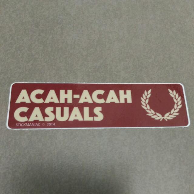 ACAH-ACAH CASUALS Fred Perry Sticker, Everything Else on Carousell