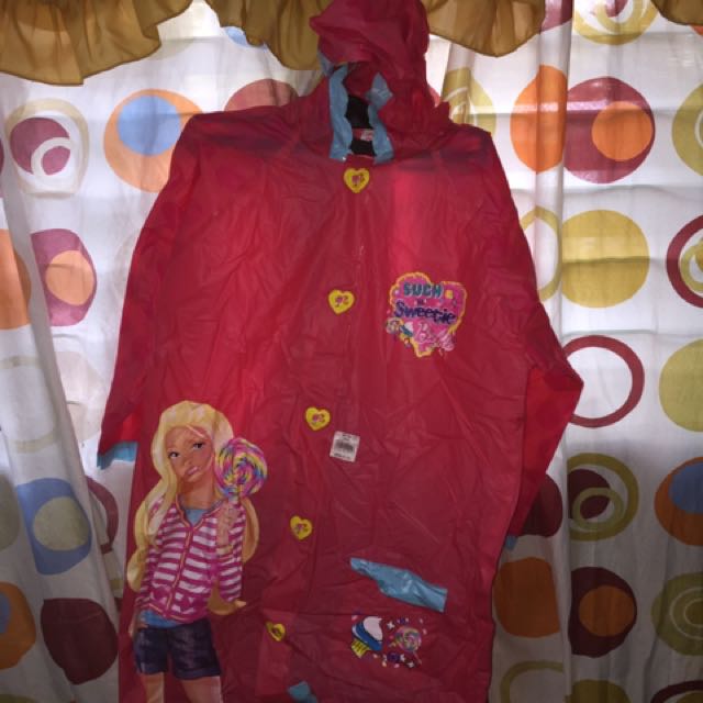 Barbie Rain Coat, Babies & Kids, Babies & Kids Fashion on Carousell