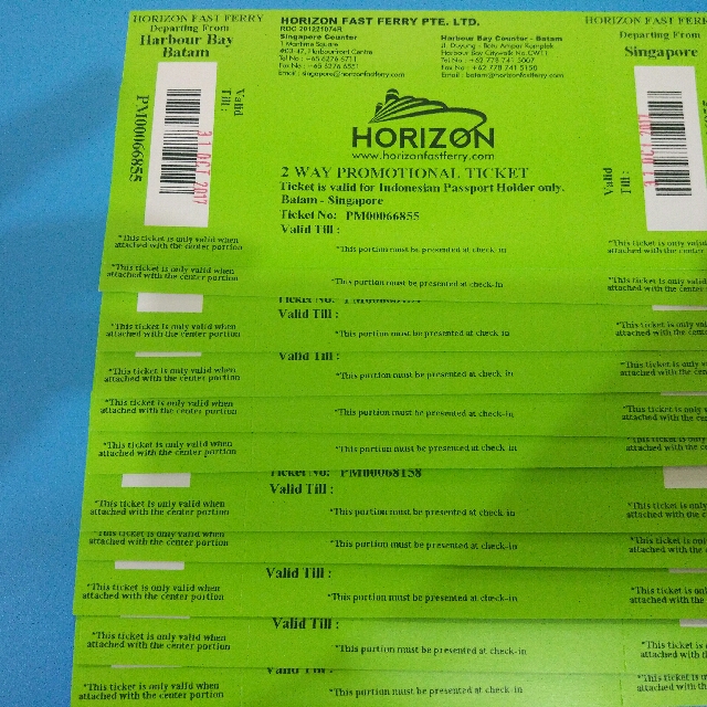 Horizon Fast Ferry Batam, Tickets & Vouchers, Vouchers on Carousell