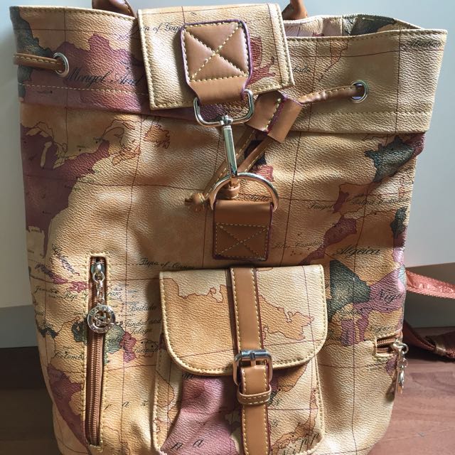 World Map Backpack, Women's Fashion, Bags & Wallets, Backpacks on Carousell