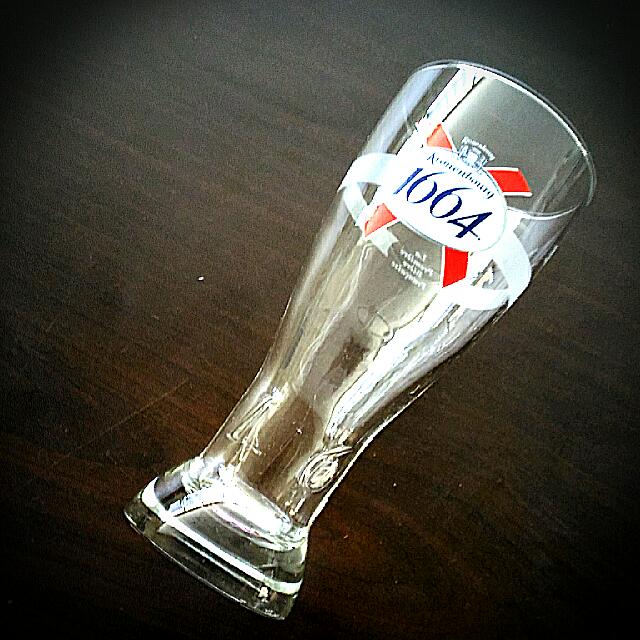 1664 Kronenbourg Beer Glass, Furniture & Home Living, Kitchenware ...