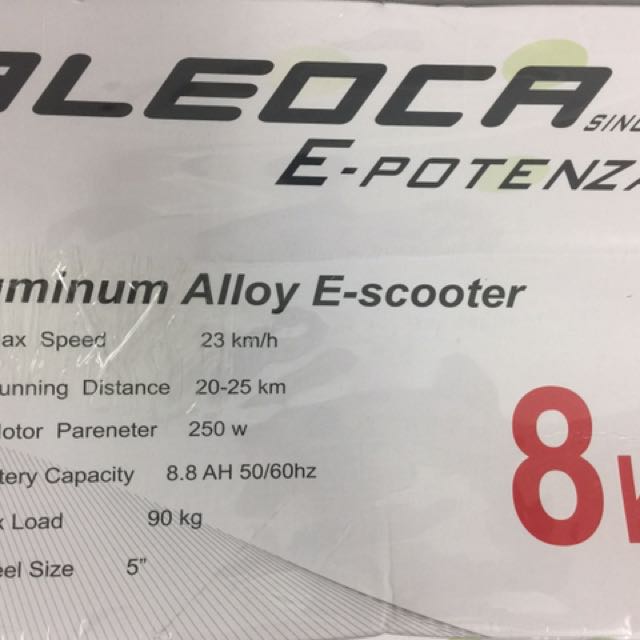 ALEOCA Alloy E-Scooter, Sports Equipment, PMDs, E-Scooters & E-Bikes ...