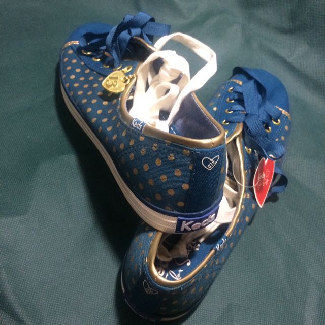Authentic Keds Taylor Swift's Rally Metallic Dot Blue And Gold, Women's ...