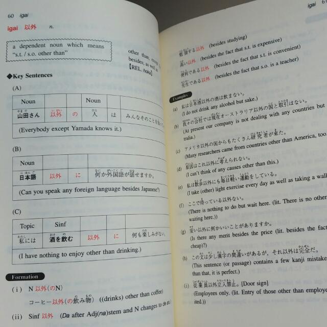 Intermediate Japanese Grammar Dictionary, Hobbies & Toys, Books ...