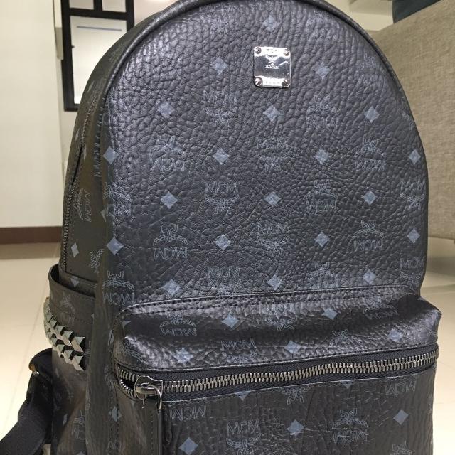 MCM Large Size Studded Backpack, Women's Fashion, Bags & Wallets ...