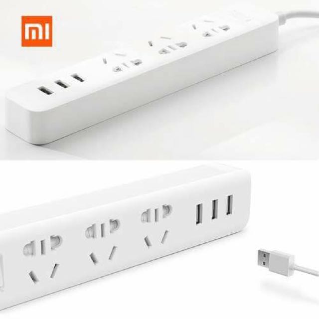 Original Xiaomi Mi Extension Strip Power Socket with 3 Fast Charging ...