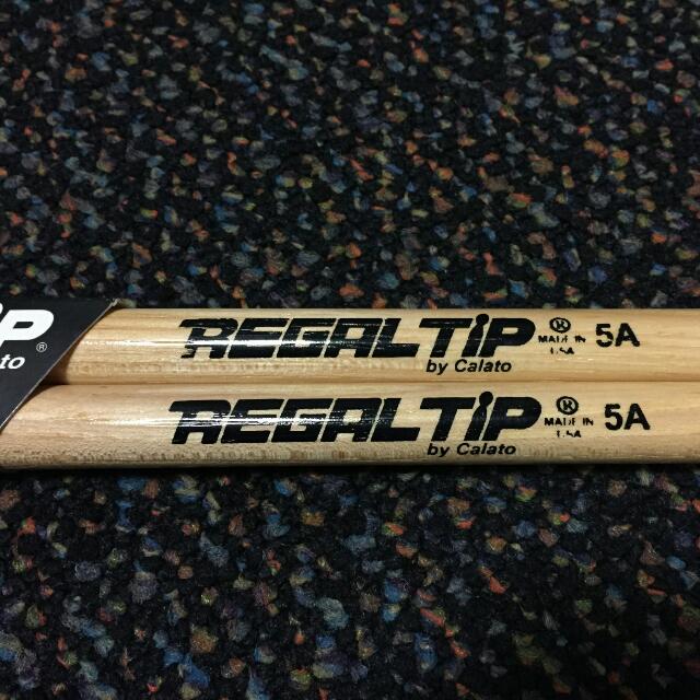 Regal Tip 5A Drumsticks, Hobbies & Toys, Music & Media, Music ...