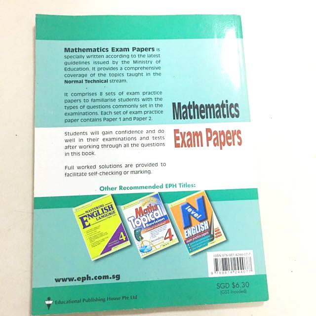Secondary 4 NT MATHEMATICS EXAM PAPERS 🔥, Hobbies & Toys, Books ...