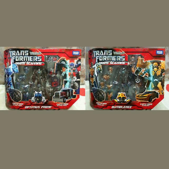 Transformers Takara Transcanning Optimus Prime & Bumblebee Movie ...