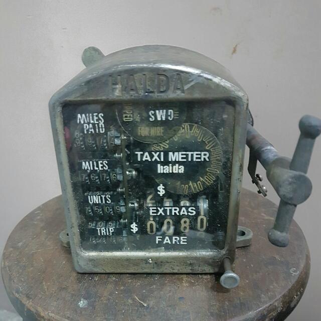 Vintage Old Metal TAXI Meter, Vintage & Collectibles, Vintage ...