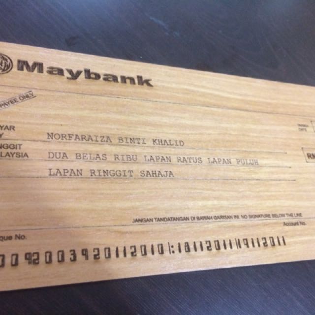 Wooden Mockup Cheque, Hobbies & Toys, Stationery & Craft, Handmade ...