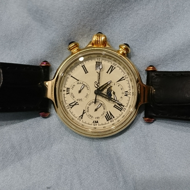 Bossart Vintage Moon phase Chronograph Automatic Watch, Men's Fashion ...