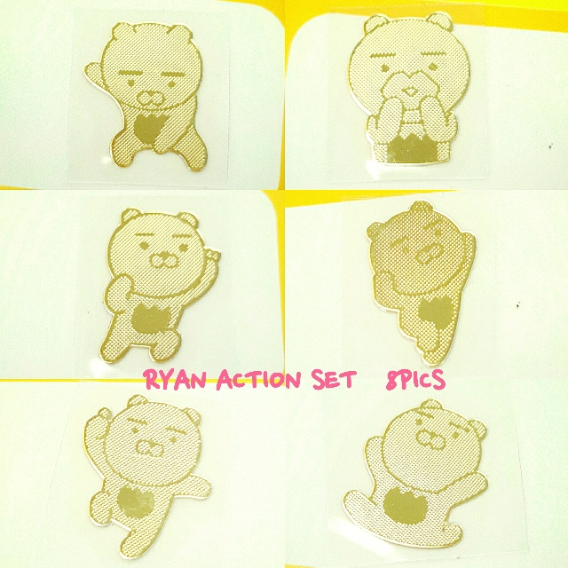 kakao friends ryan sticker action set produce101 logo sticker, 興趣及遊戲 ...