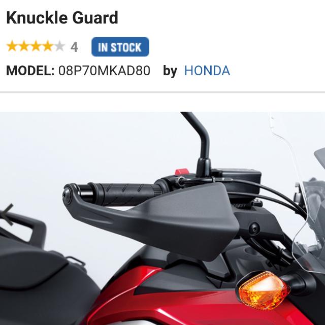 NC750X Honda OEM Knuckle Guard, Motorcycles, Motorcycle Accessories on ...