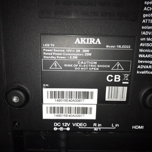 Akira 19 Inch LED TV (Model 19 LED 22), TV & Home Appliances, TV ...