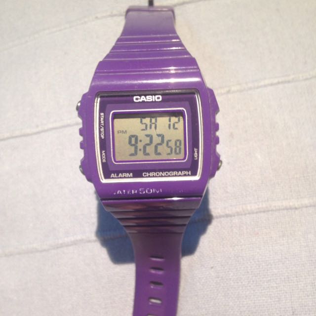Casio Sports Unisex Purple Resin Strap Watch W-215H-1AVDF, Women's ...