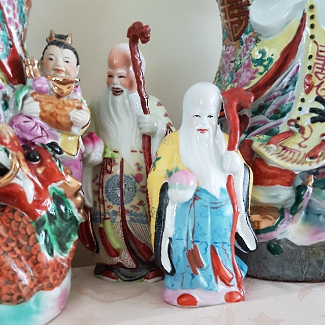 Collector Porcelain Fu Lu Shou For Good Feng Shui, Hobbies & Toys ...