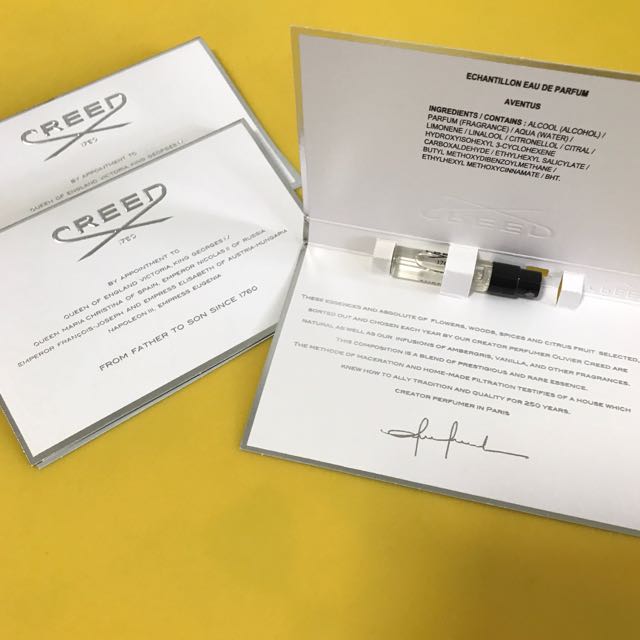 Creed 1760 Aventus 2.5ml Vial Sample, Beauty & Personal Care, Face, Face Care on Carousell