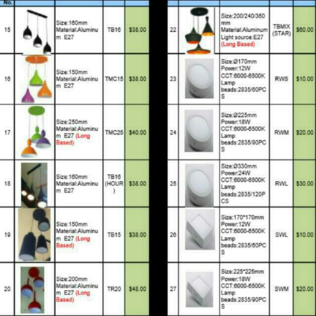 PROMOTION CLEARING SALES LED CEILING PENDANT HDB CAFE BTO LIGHT ...