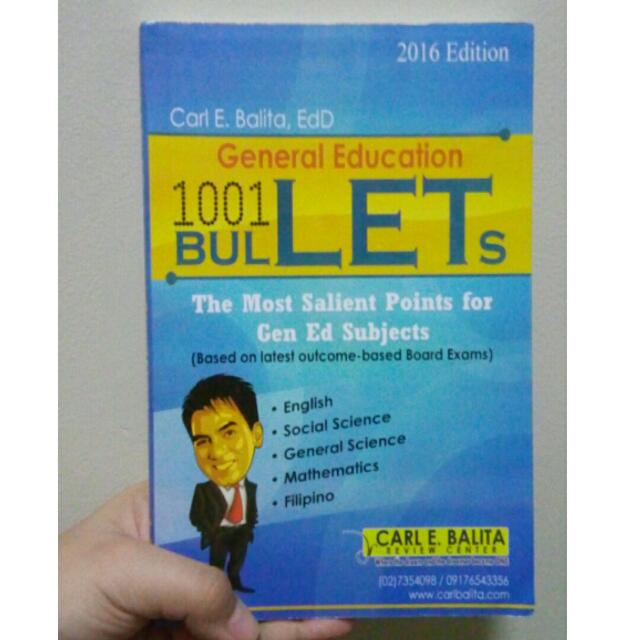 Let Reviewer General Education Carl balita 1001 bulLETs, Hobbies & Toys ...