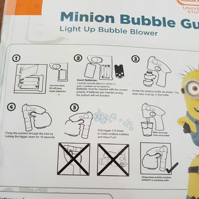 Minion Bubble Gun From Universal Studio!, Hobbies & Toys, Toys & Games ...