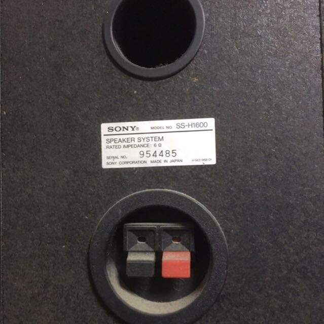 Sony Speakers Model SS-H1600, Audio, Soundbars, Speakers & Amplifiers ...