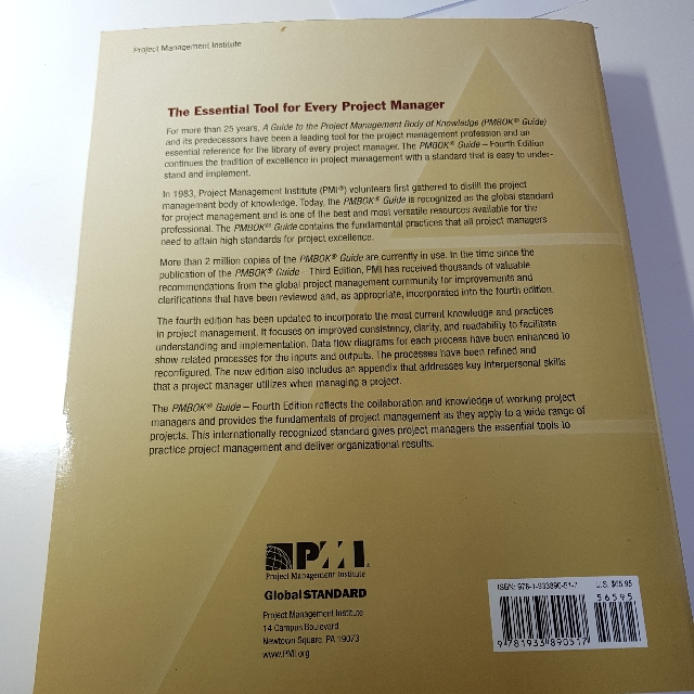 A Guide To The Project Management Book Of Knowledge (PMBOK GUIDE) 4th ...